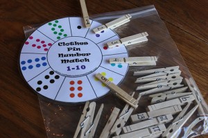 Clothespin Number Match-Up Busy Bag | Money Saving Mom®