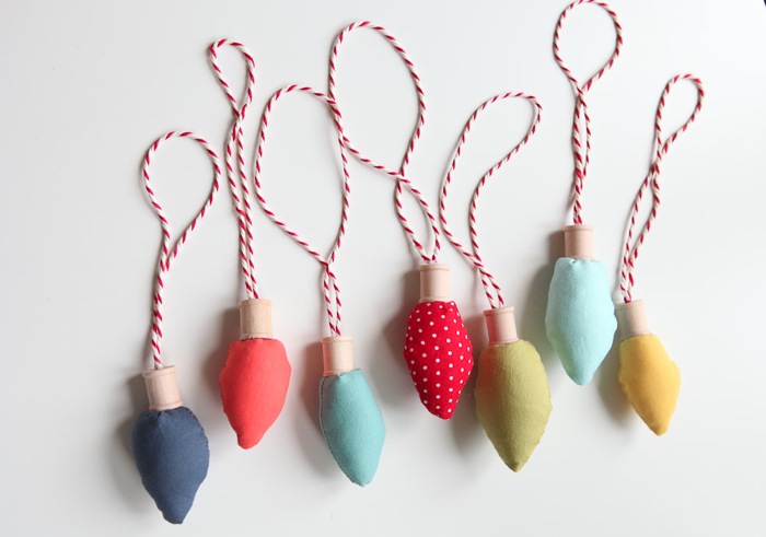 A Handmade Christmas: Retro Fabric Christmas Lights | Money Saving Mom®