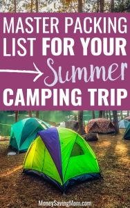 Camping Trip Checklist | Money Saving Mom®