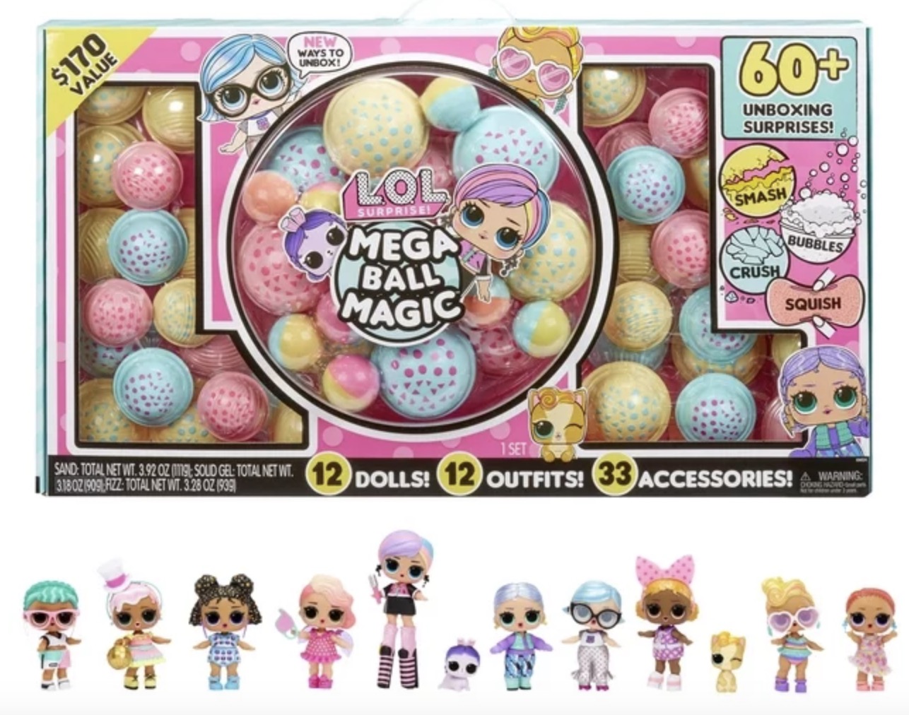 LOL Surprise Mega Ball Magic with 12 Collectible Dolls only $32 (Reg ...