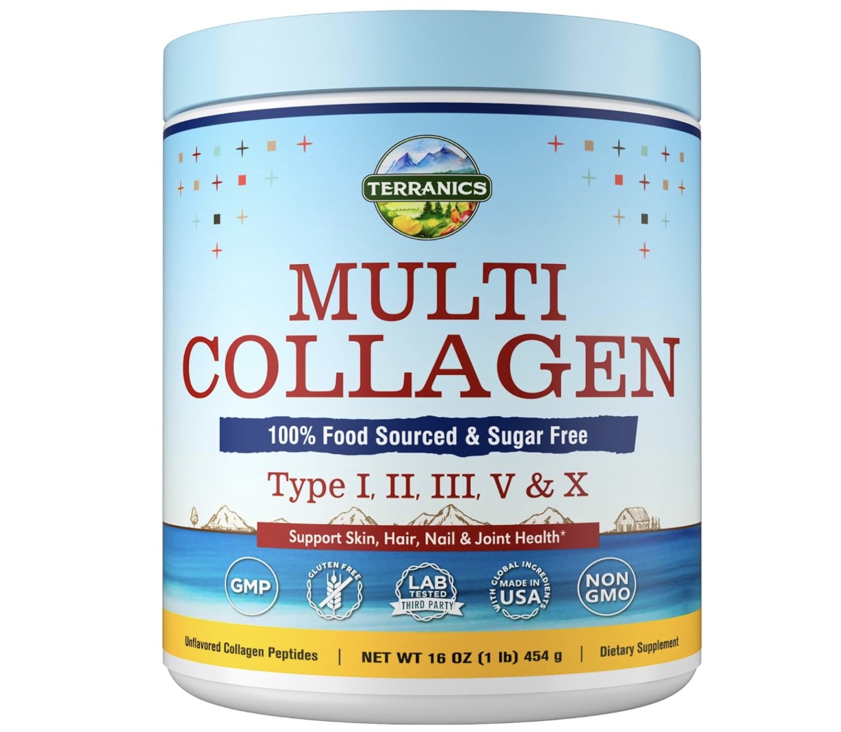 Terranics Multi Collagen Peptides Powder, 16 oz only $12.59 shipped ...