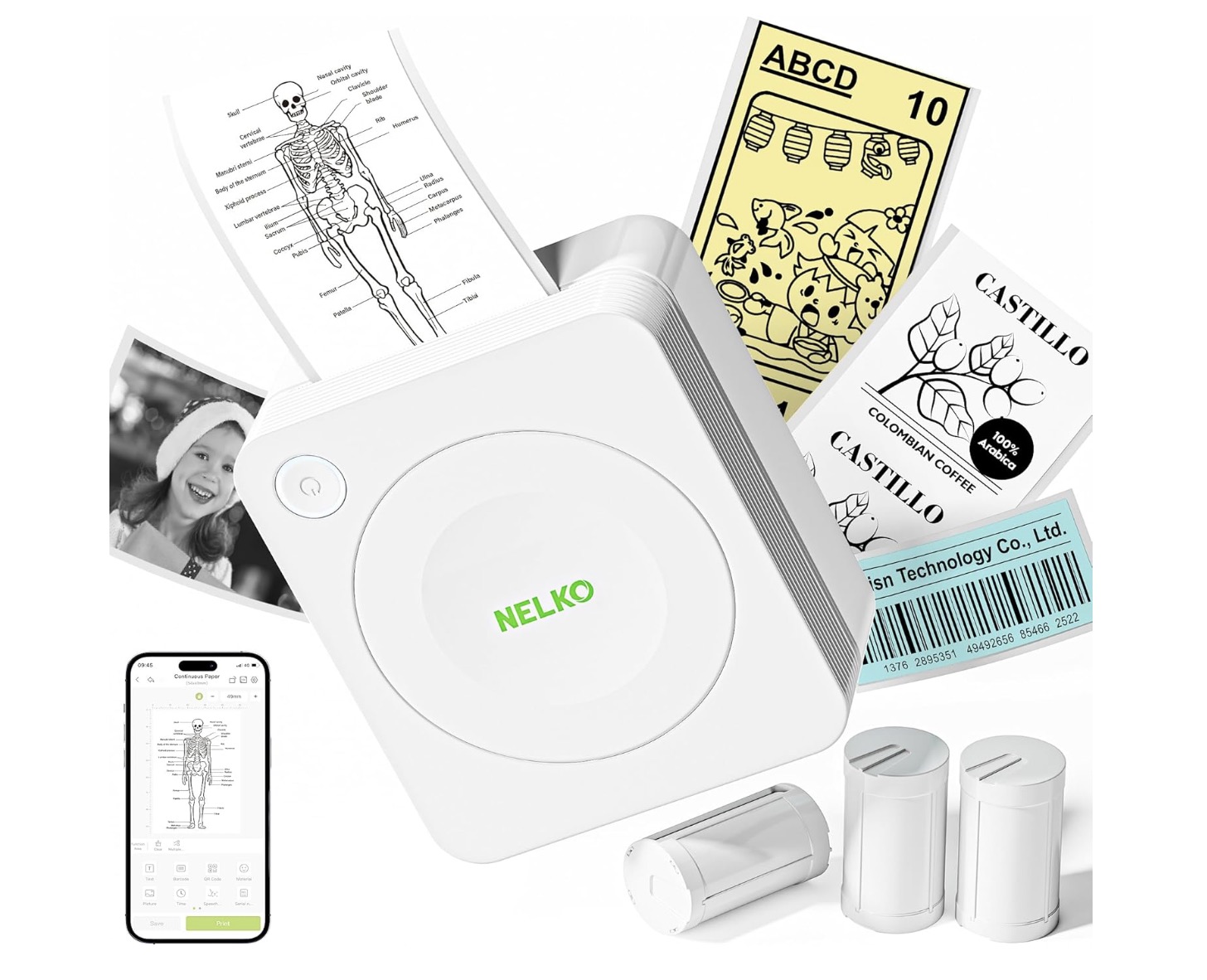 Nelko Mini Bluetooth Sticker Printer only $22.68! | Money Saving Mom®