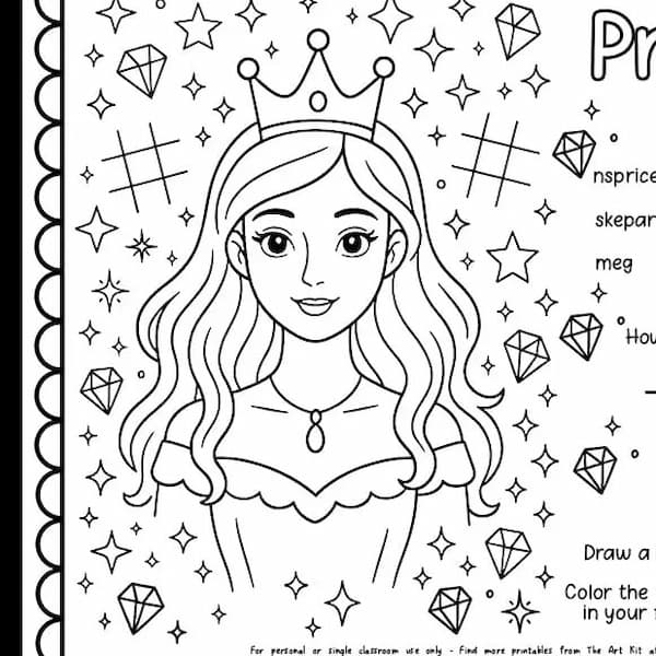 Free Printable Princess Activity Placemat | Money Saving Mom®