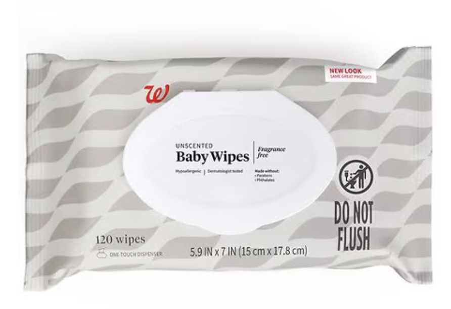 Twelve Packs of Walgreens Baby Wipes, 120 count only $1.03 each ...