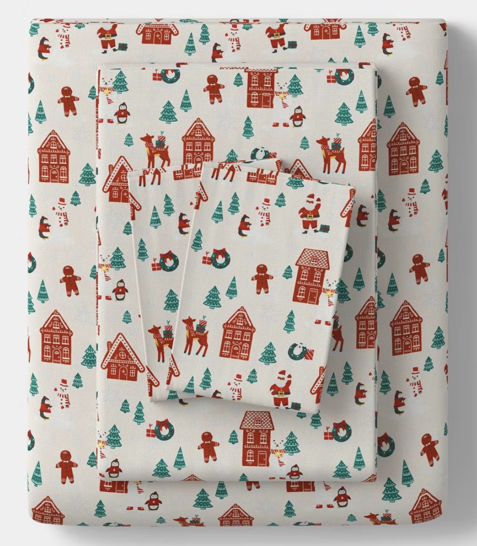 Christmas Flannel Sheet Set only $15, plus more! | Money Saving Mom®