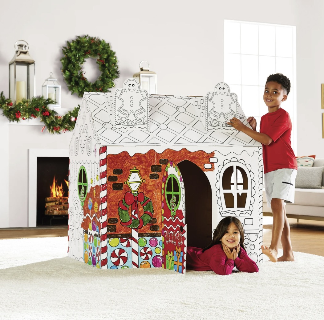 Build & Color Gingerbread Playhouse Cardboard Craft only $15! | Money ...