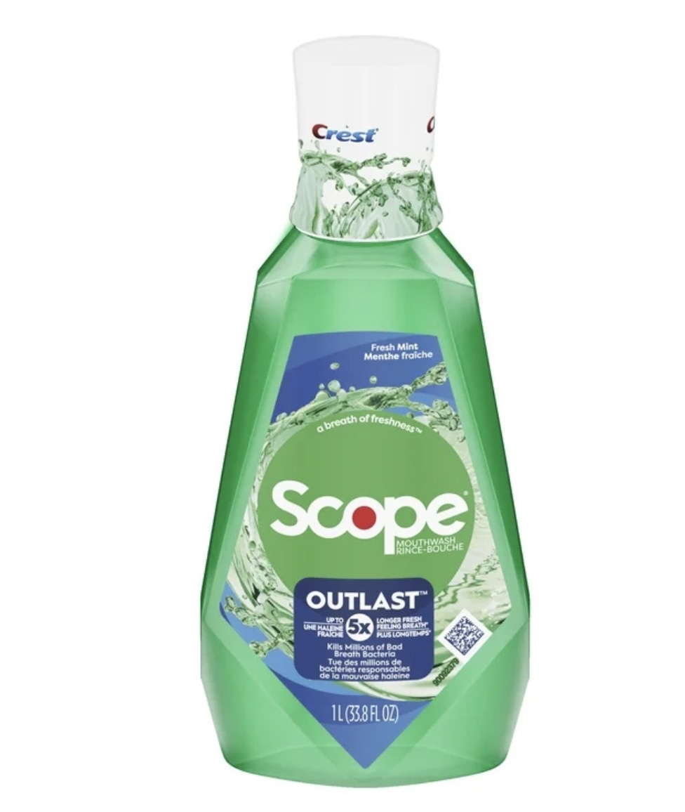 Crest Scope Outlast Mouthwash, 1 L only $0.97 after Walmart Cash ...