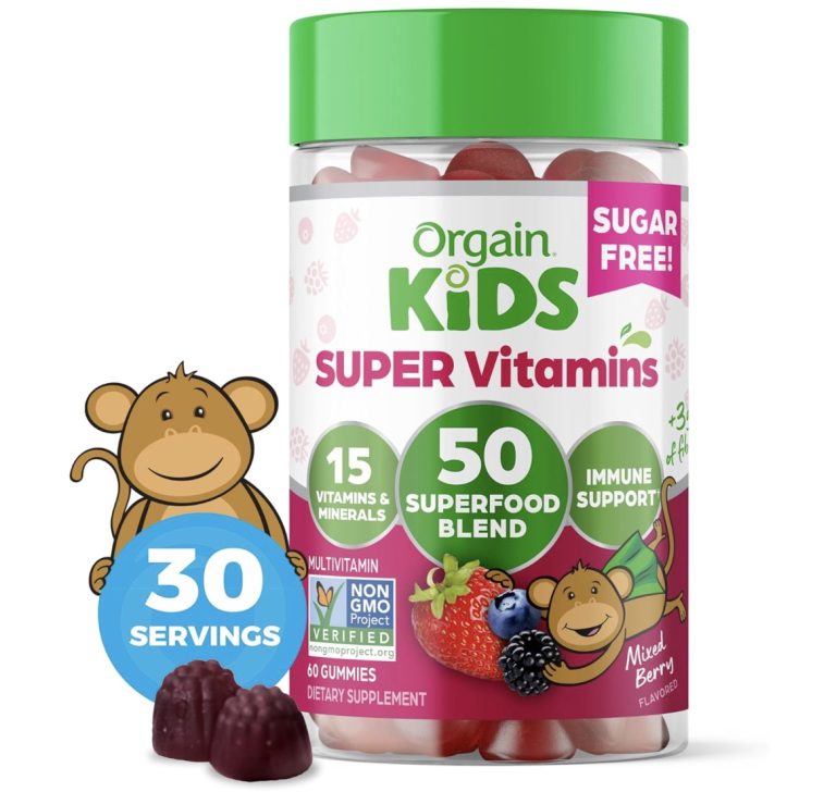 Orgain Kids Sugar Free Multivitamin Gummies, 60 count only $11.28 ...