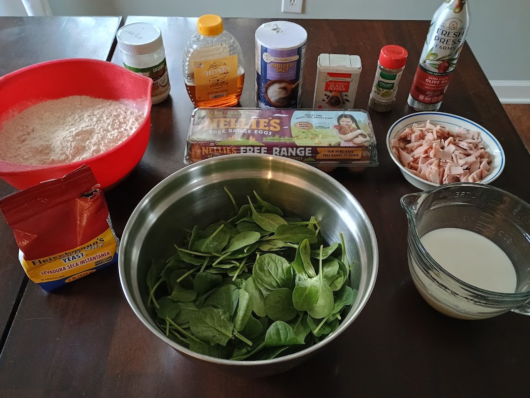 Crustless Spinach Quiche and Whole Wheat Bread ($10 Family Dinner Idea ...