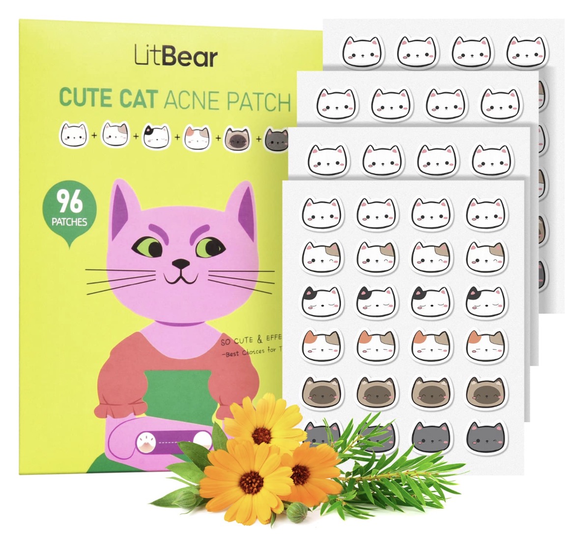 LitBear Cute Cat Acne Patch Pimple Patches (96 count) only $3.99 ...