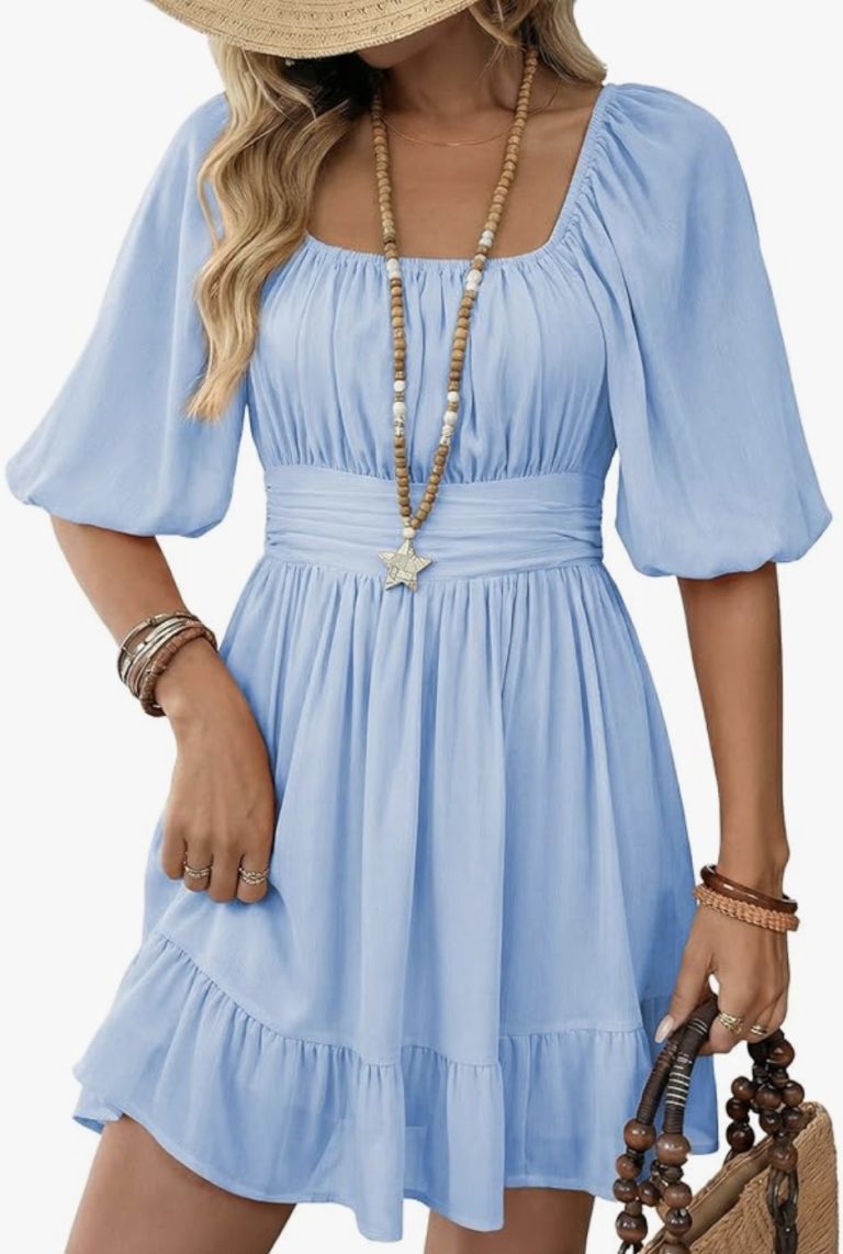 Women's Square Neck Tie Back Dress only $13.44! | Money Saving Mom®